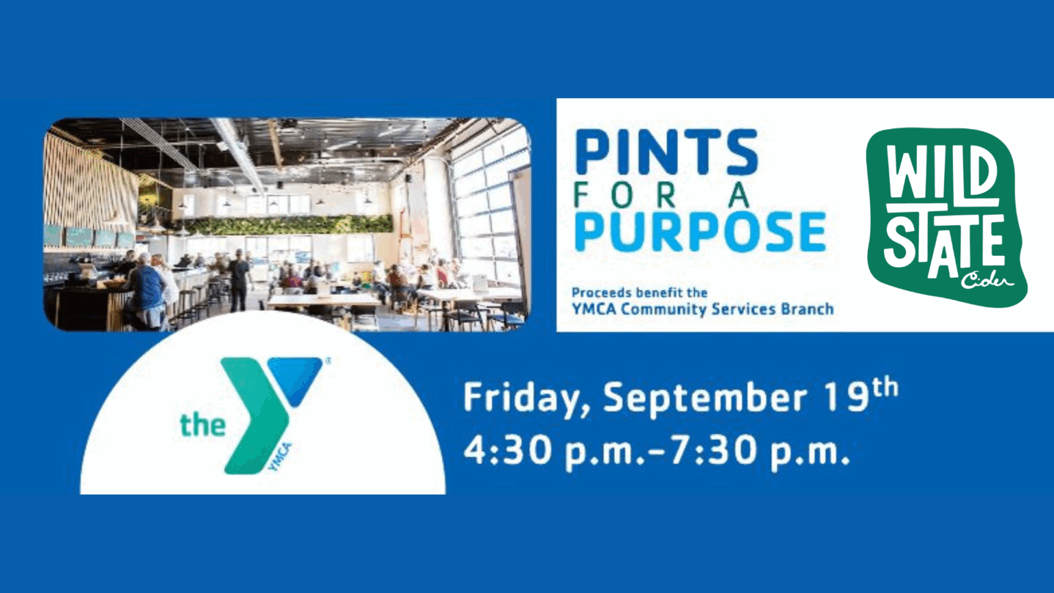 Pints for a Purpose for Duluth Area Family YMCA - Wild State Cider